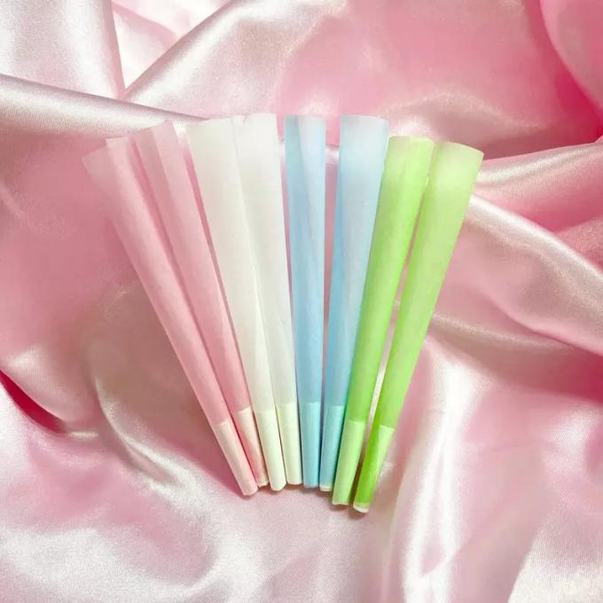 Cetak Kustom Kertas Pembungkus Rokok Berwarna 24k Emas Pre Rolled Cones